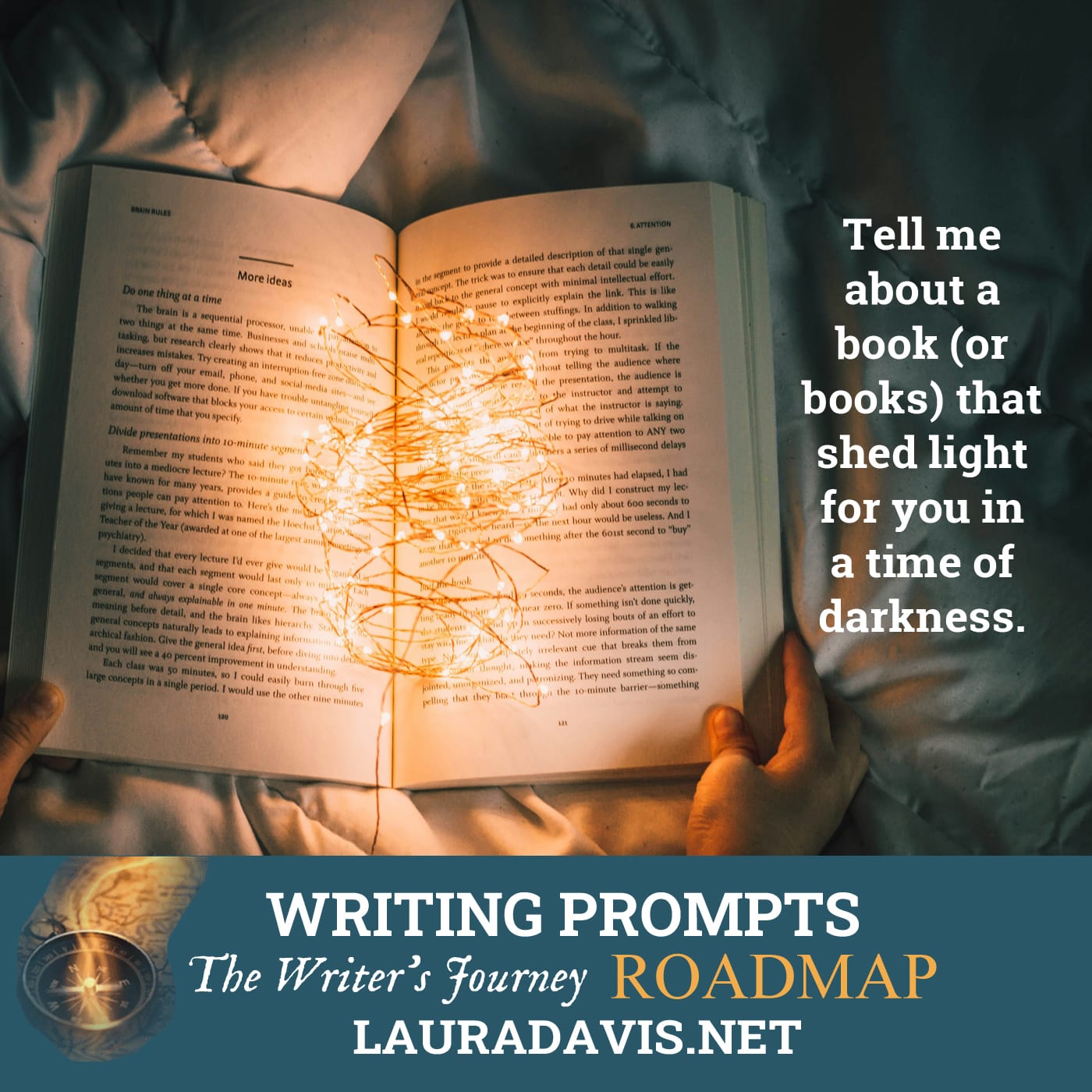 A Book That Lit the Way Writing Prompt | LauraDavis.net