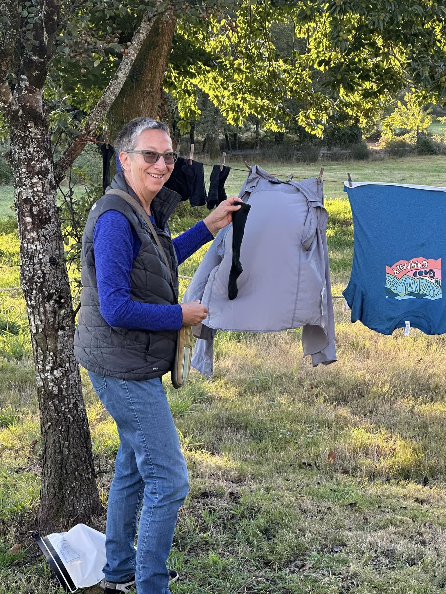 A girl with a backpack has got to do her laundry - Laura Davis